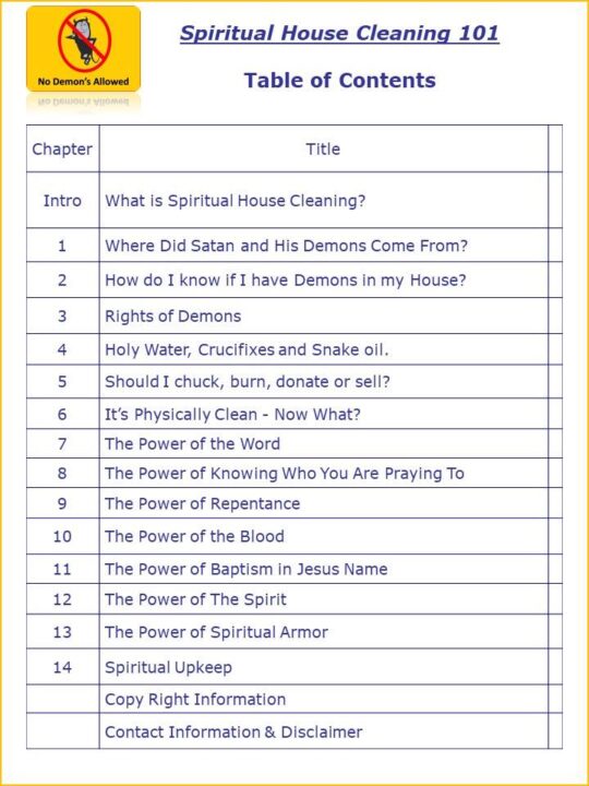 The Spiritual House Cleaning Manual – Introduction - Special Space