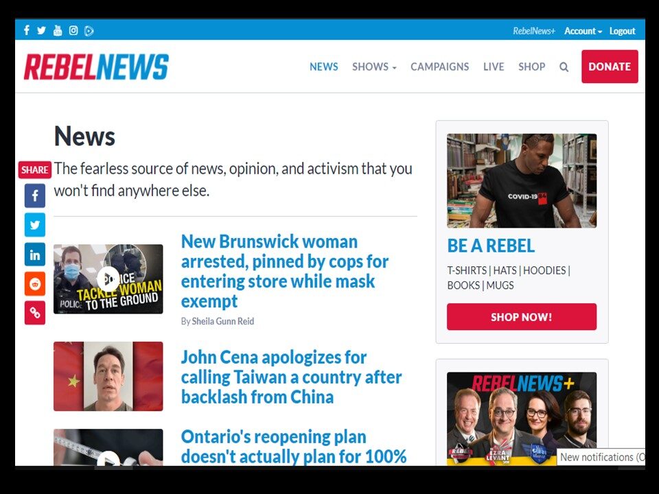 Find the Latest Greatest World News with Rebel Media – Special Space